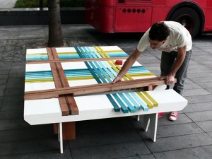 » Plaid Bench by Yael Mer and Shay Akalay