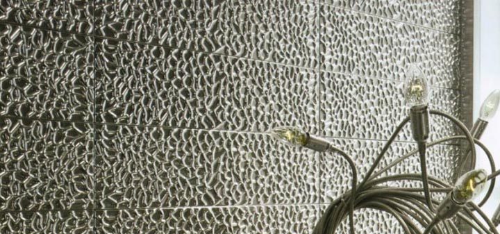 » Moon Pure Silver tile by Dune