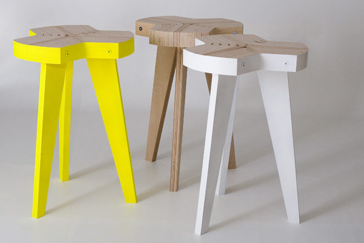 » Offset stool by Giorgio Biscaro