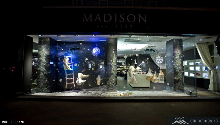 » Madison Perfumery Christmas window display, Bucharest