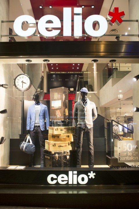» celio* On the Road windows at Champs Elysees by Clément Delbes, Paris
