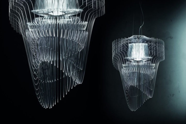 » Transparent Chandelier by Zaha Hadid for SLAMP