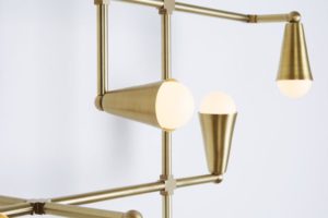 » Geometric brass lighting by Lightmaker Studio
