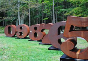 » ONE through ZERO installation by Robert Indiana