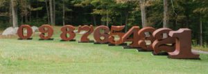 » ONE through ZERO installation by Robert Indiana