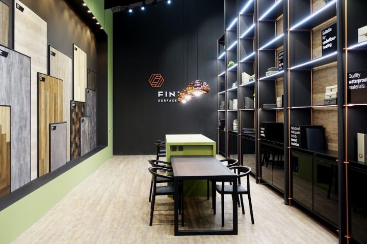 » Finzzi stand design by VXLAB Branding & design direction at Domotex 2018, Hannover – Germany