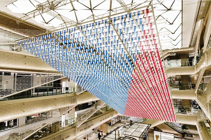 » Like a Flight of Starlings installation by Daniel Buren, Tokyo – Japan