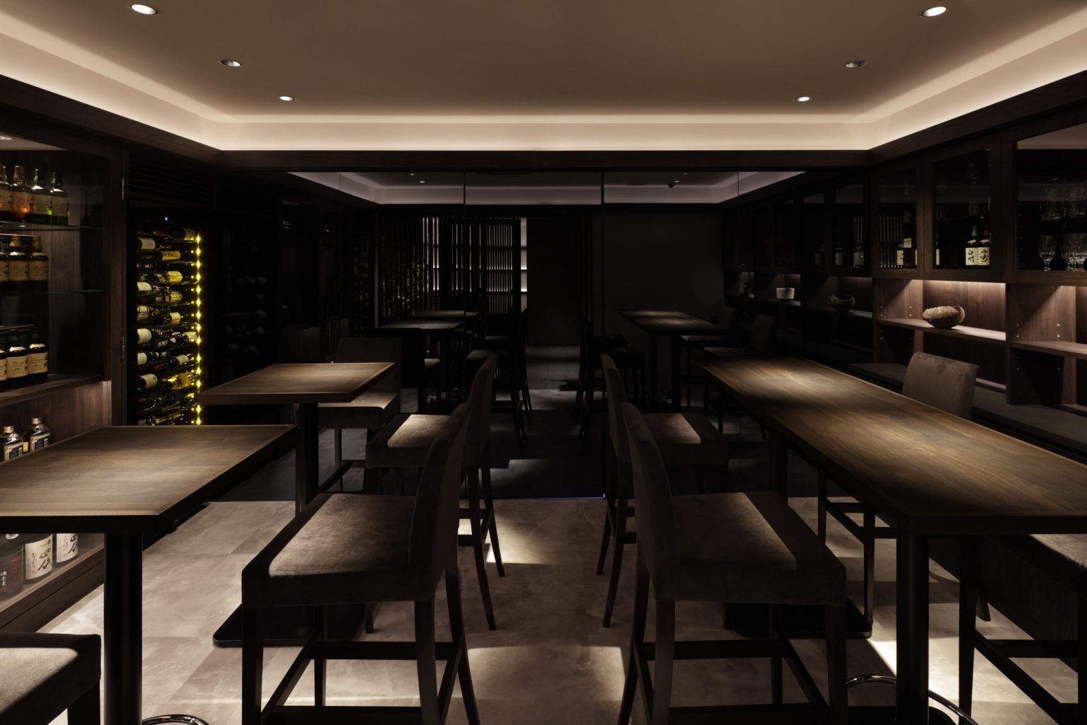» A minimalistic space that eliminates elements other than the cypress ...
