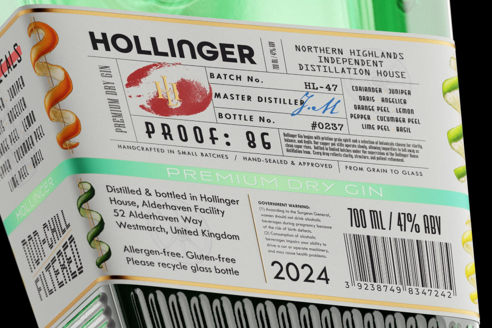» Hollinger Premium Dry Gin by Robin Krstic